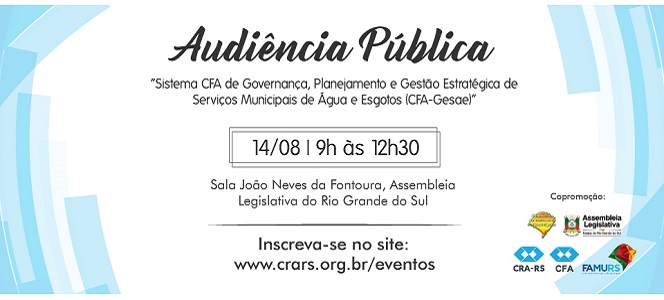 Inscreva-se: Audiência Pública sobre CFA-Gesae acontece em agosto ...