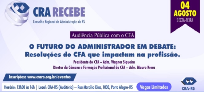 Resoluções do CFA são tema de debate do próximo CRA Recebe - Notícias ...